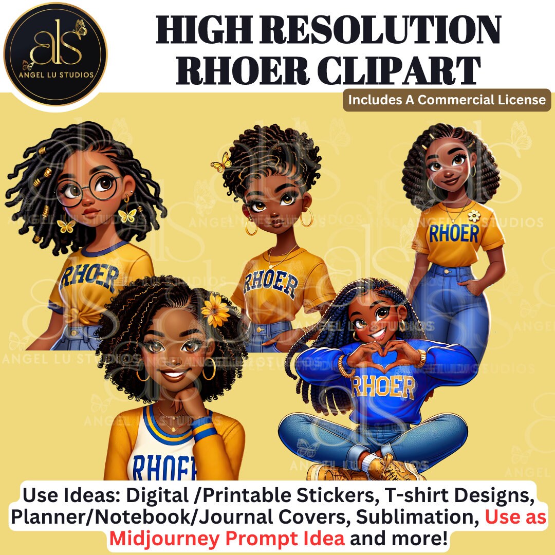 Digital Downloads, 5 Rhoer Club Clipart, Stickers, Tumblers, Planners ...
