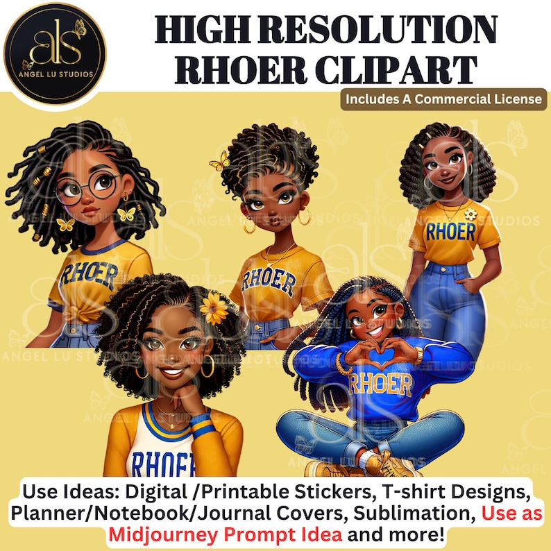 Digital Downloads, 5 Rhoer Club Clipart, Stickers, Tumblers, Planners ...