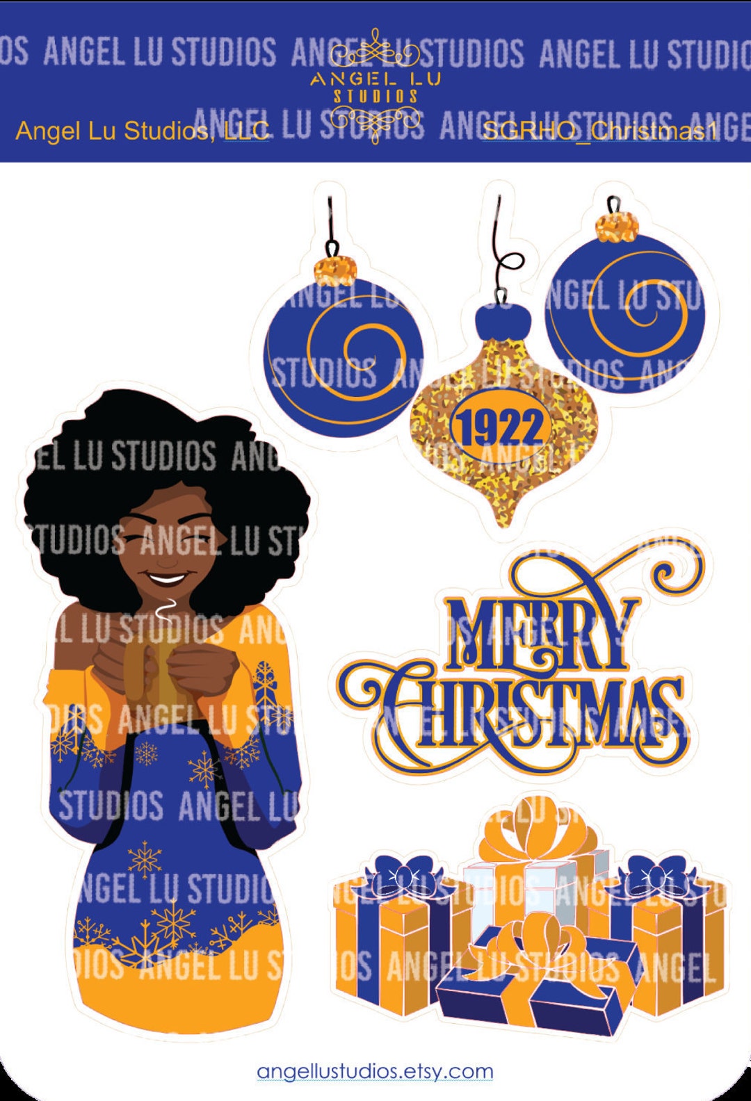Sgrho Inspired Christmas Stickers, Sigma Gamma Rho Christmas Stickers ...