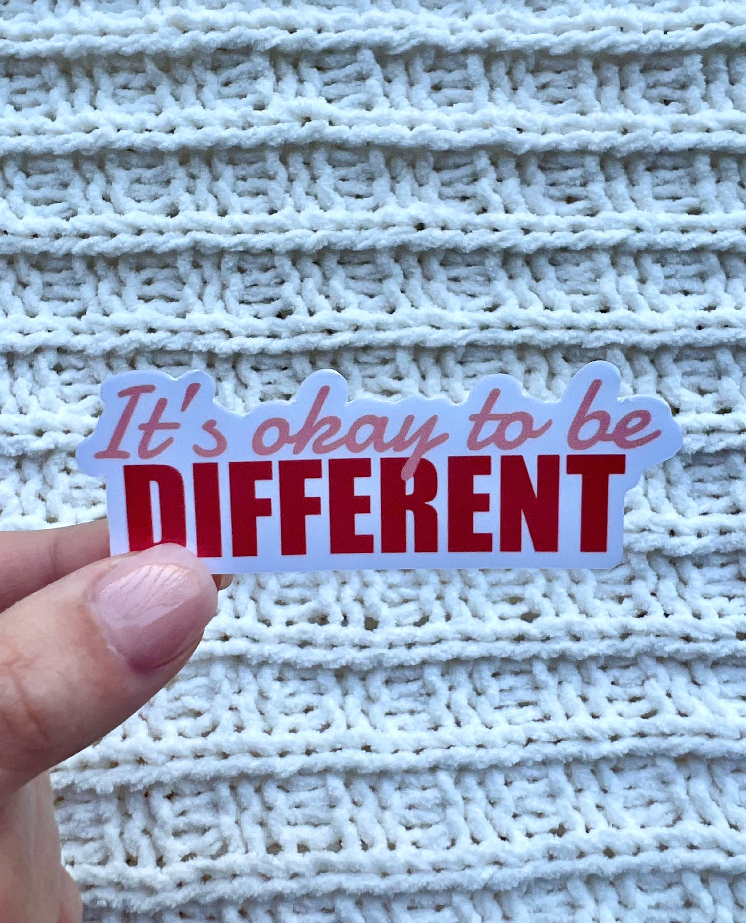 It's Okay to Be Different Sticker Positivity Quote - Etsy