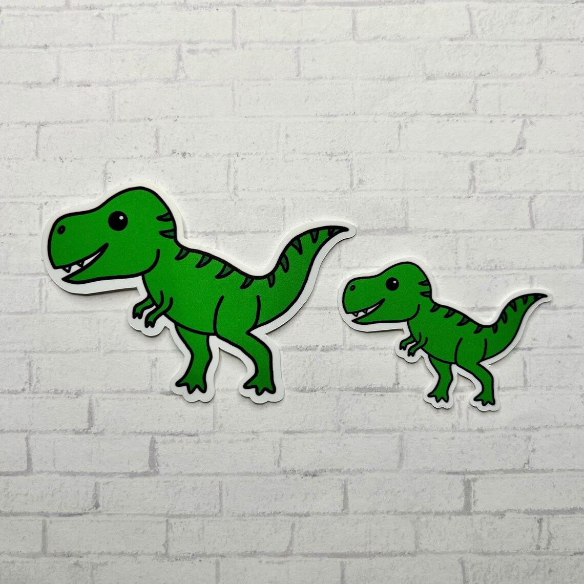 Dinosaur Sticker | 3 Inch | T-rex Sticker | Green | Water-bottle ...