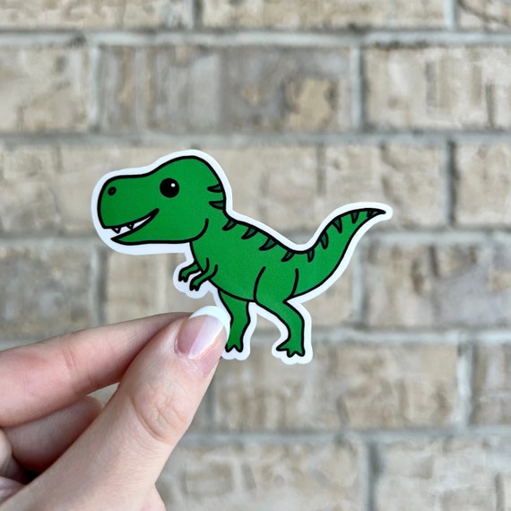 Dinosaur Sticker 3 Inch T-rex Sticker Green | Etsy
