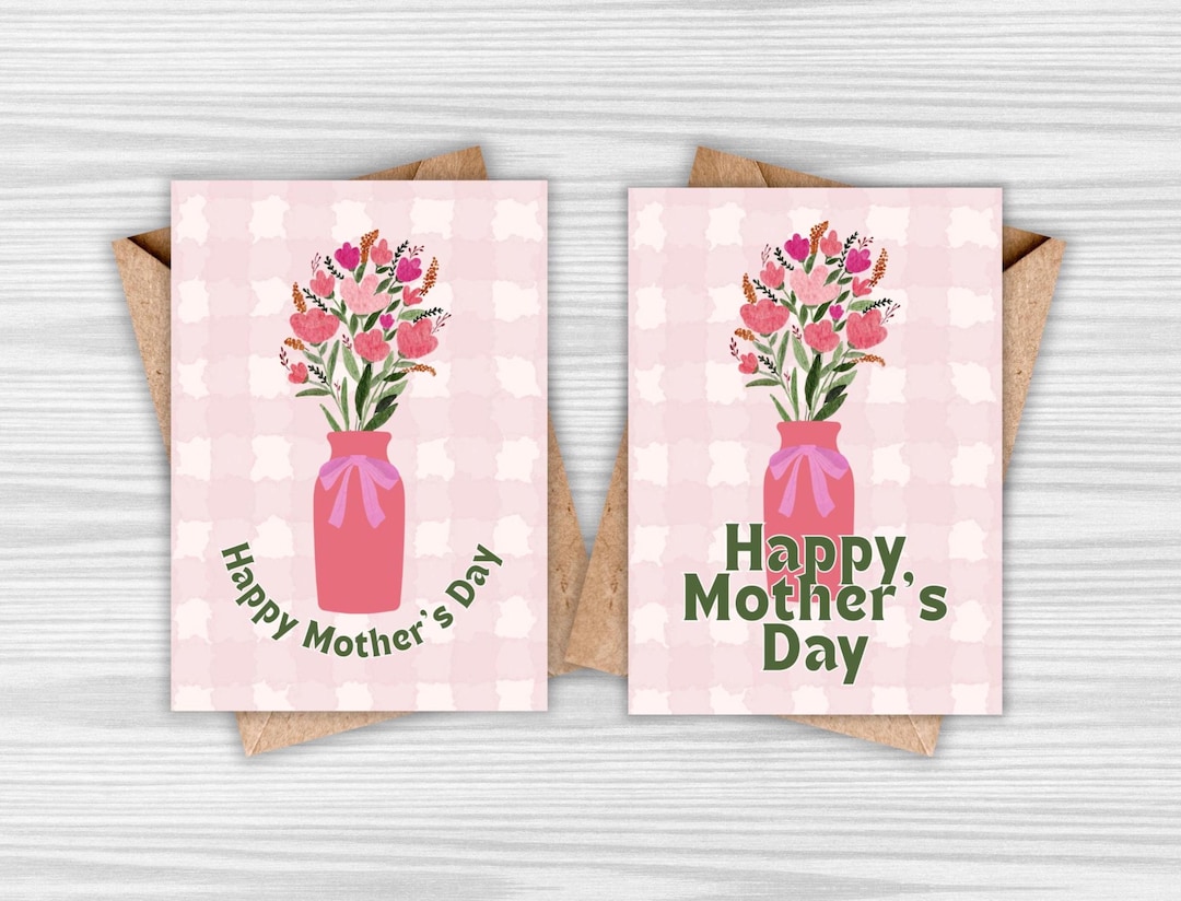 Floral Mother's Day Card: Printable DIY Greeting (digital Download) - Etsy