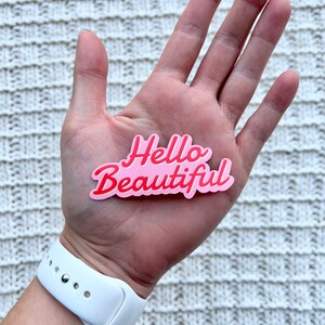 Hello Beautiful Sticker | Quote Sticker | Positivity | Water-resistant ...