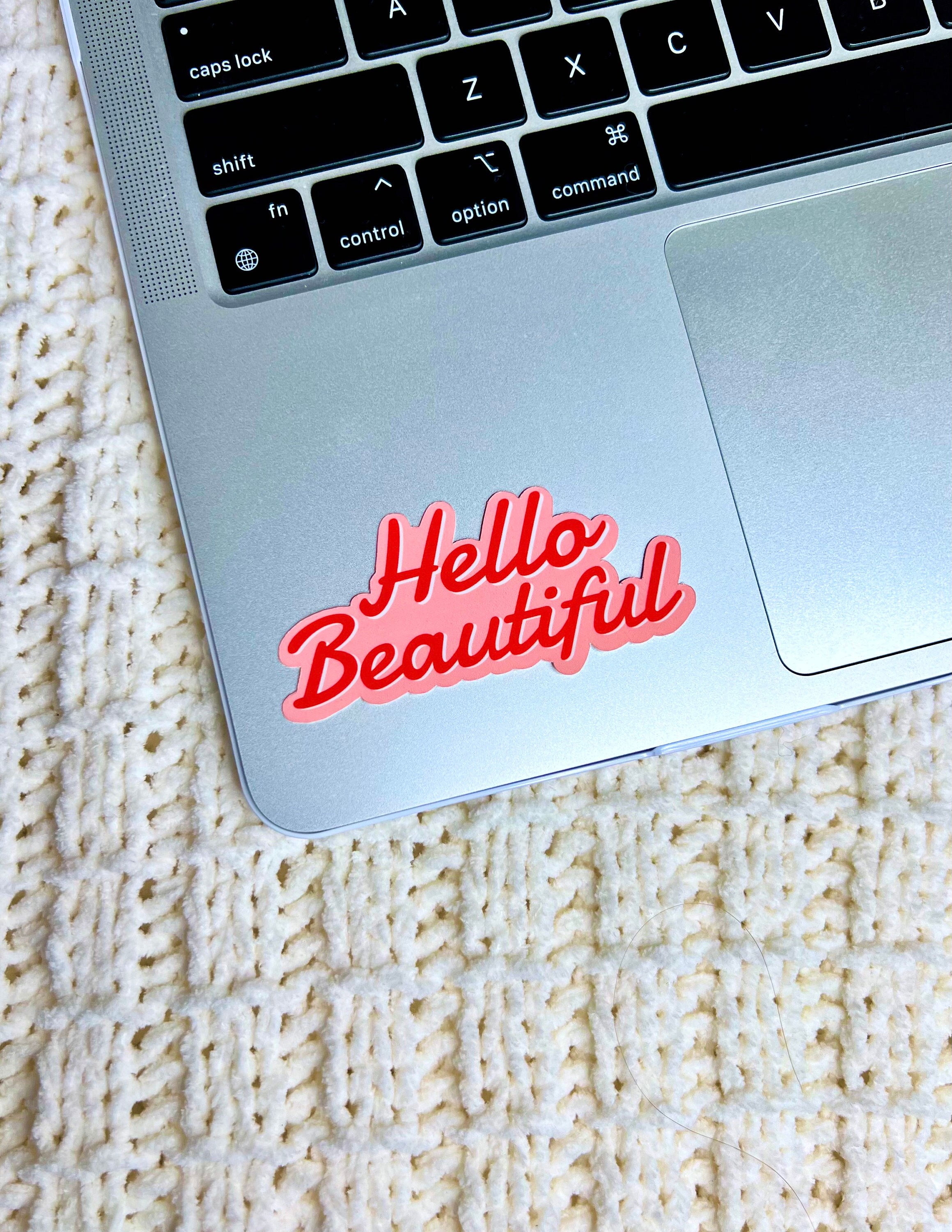 Hello Beautiful Sticker Quote Sticker Positivity - Etsy