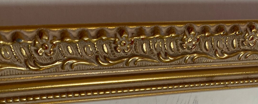 Dusty Gold Frame With Small Flowers for 6 X 8 for Painting or Photo ...