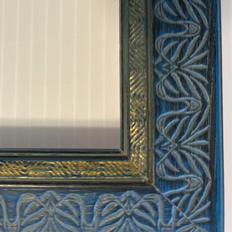 Large Blue Baroque Frame - Etsy