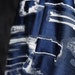 Blue Jacquard Texture Fabric, Irregular Ragged Fabric, Denim Fabric ...