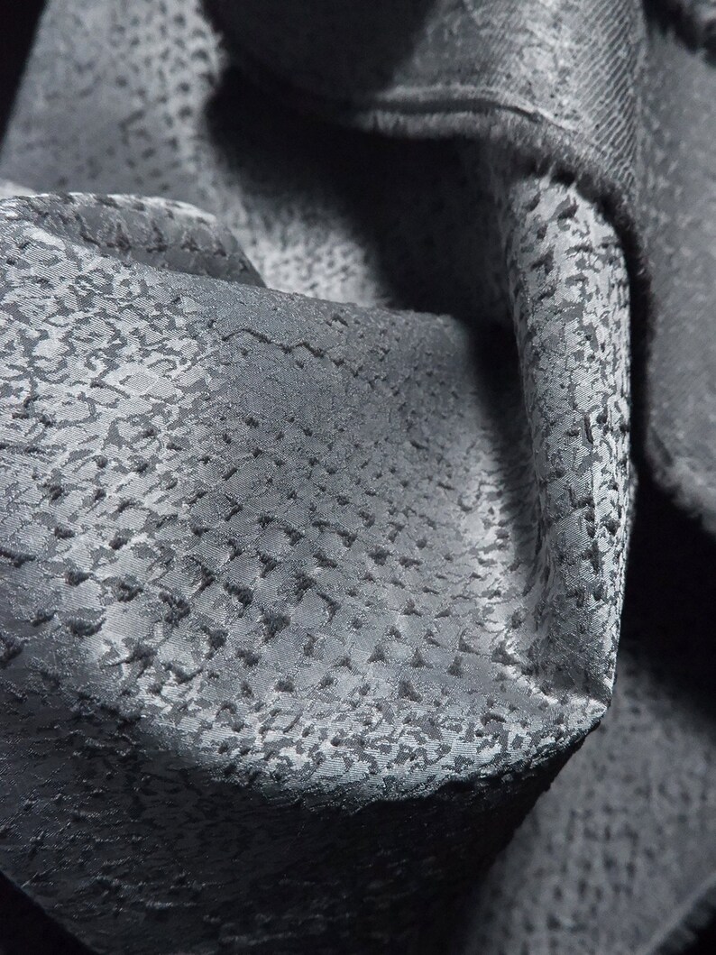 3D Jacquard Fabric Fish Scales Grain Fabric Retro Grey | Etsy