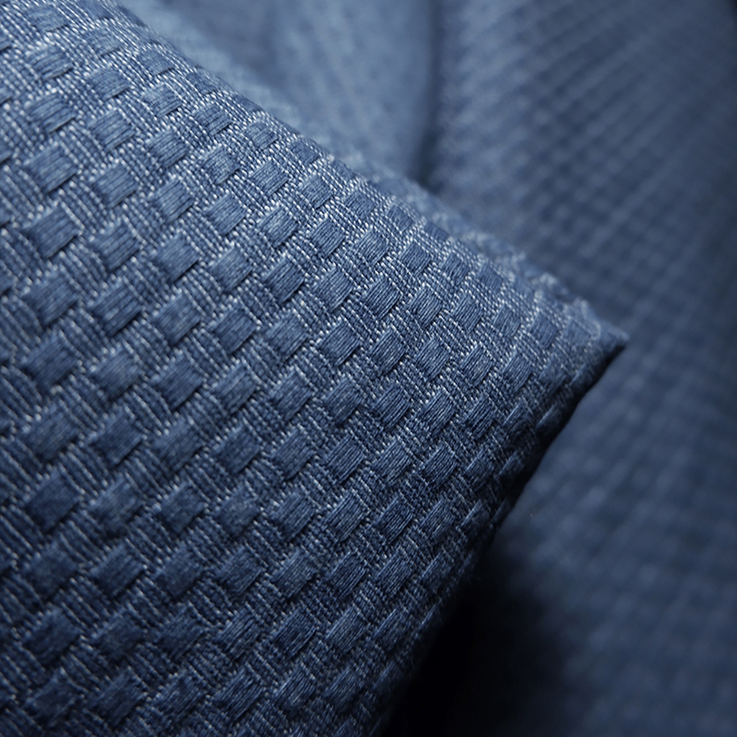 Woven denim fabrics jacquard texture fabric blue cotton | Etsy