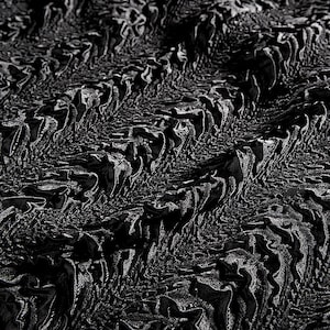 Black Scale Fabric- 3D Grey Pleated Fabric- Texture Fabric- Concave and ...