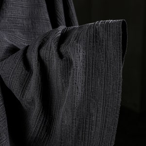 Vertical Crack Fabric, 3D Black Jacquard Fabric, Wrinkled Fabric, Make ...