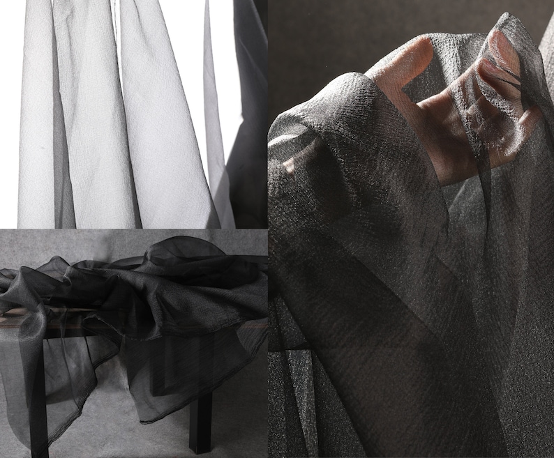 Black See-through Fabric Mesh Fabric Soft Yarn Fabric - Etsy