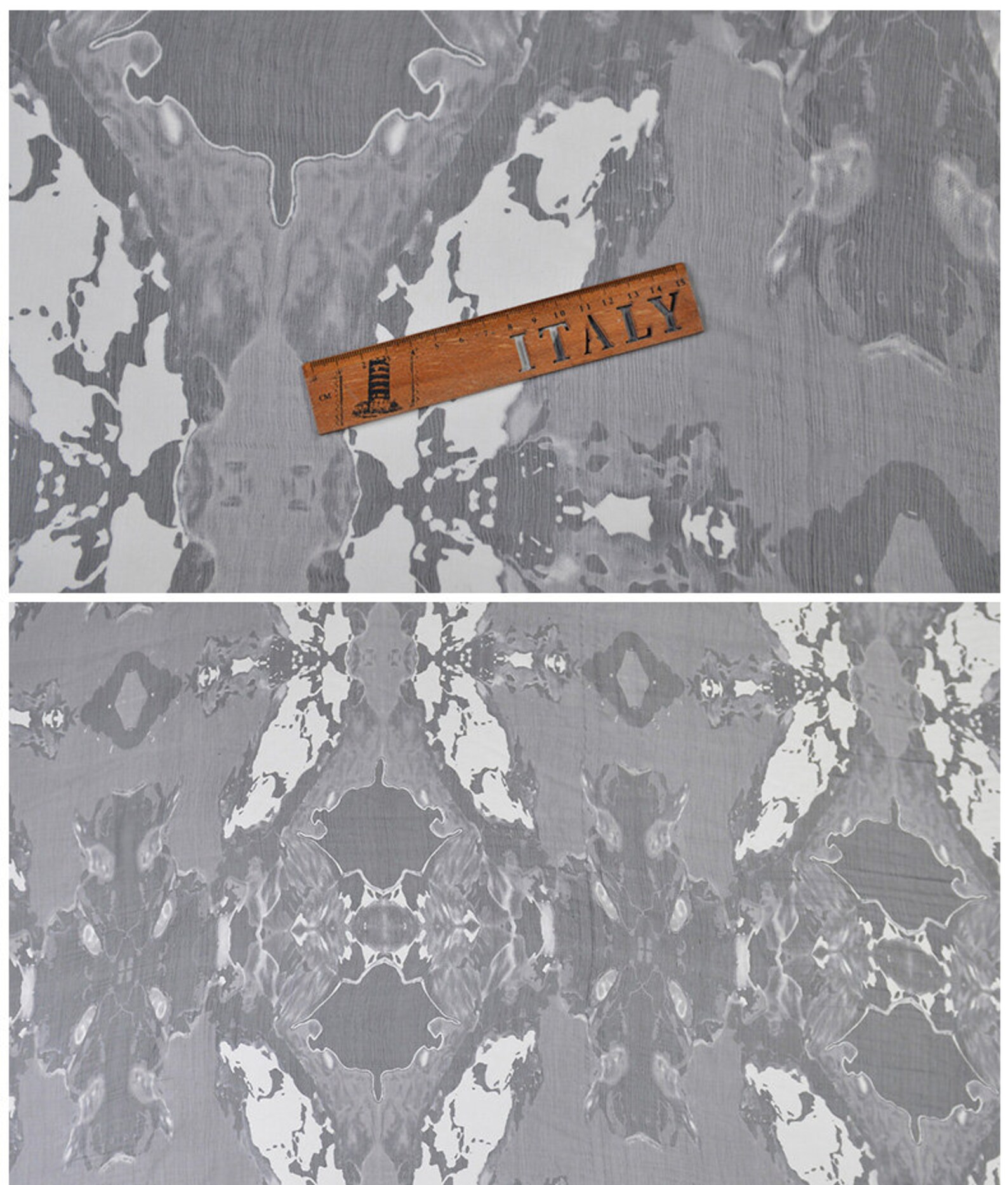 Gray Georgette Silk Fabric,wave Printing Pure Mulberry Silk Fabric ...