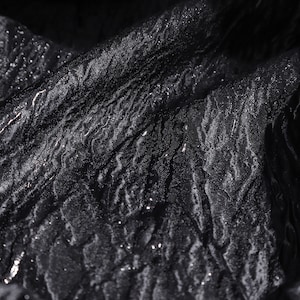 Black Brocade Fabric, 3D Embossed Fabric, Gilt Jacquard Fabric, Double ...