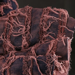 Rust Colored Denim Fabric, Cotton Denim Fabric, Tie-dyed Fabric ...