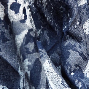 Washed Denim Fabric, Blue Cotton Fabric, Jacquard Fabric, Texture ...
