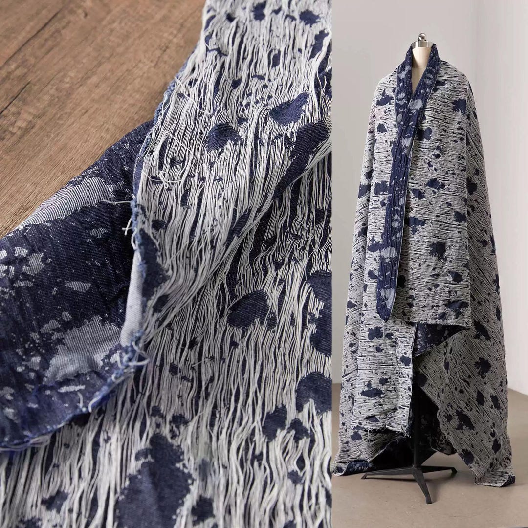 Fringed Jacquard Fabric, Denim Fabric, Yarn-dyed Fabric, Rayon Fabric ...
