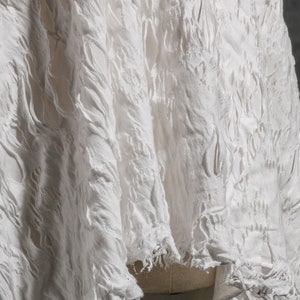 White Stretch Knit Fabric Tattered Knit Fabric Creative - Etsy