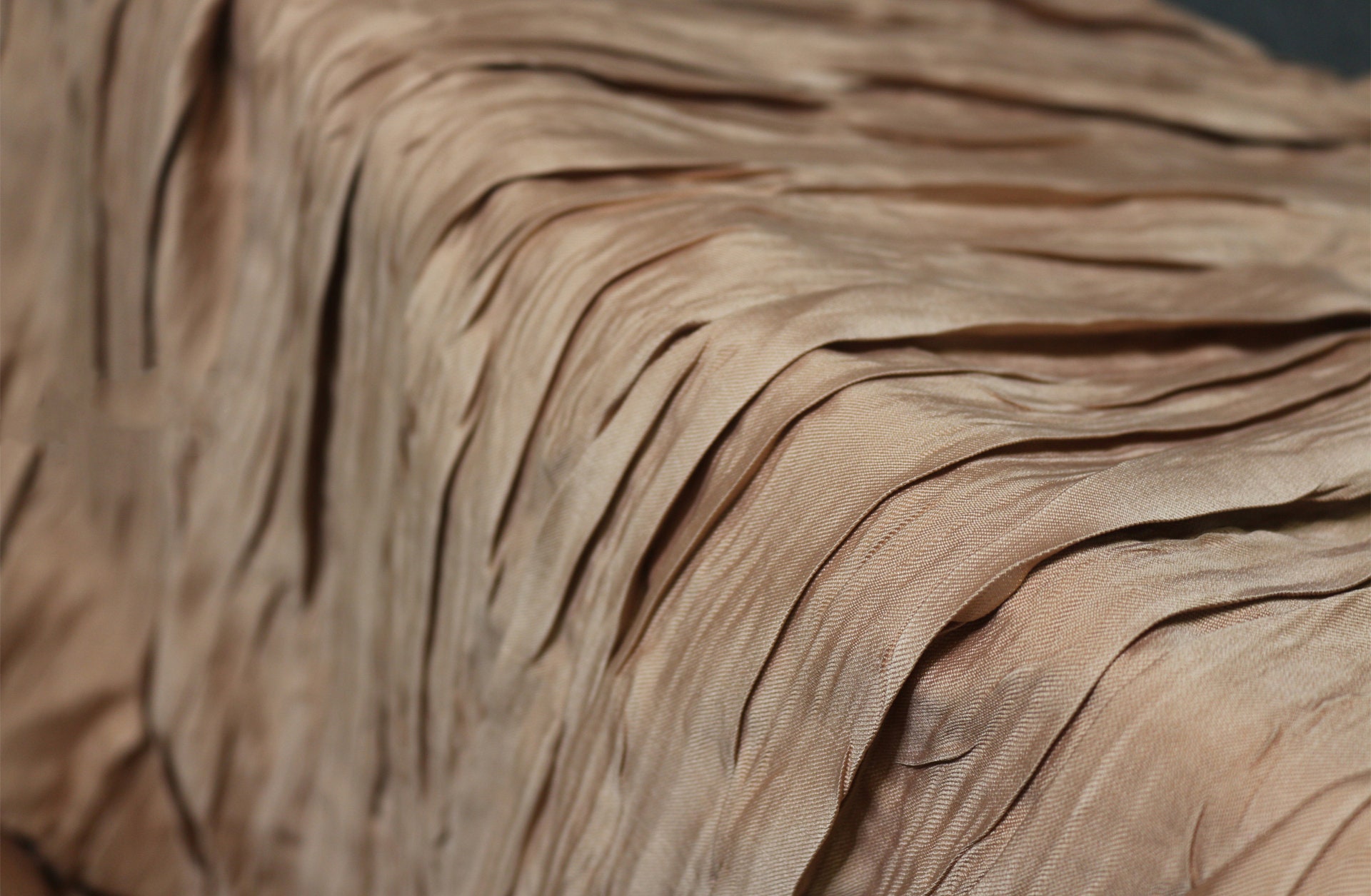 Wood Color Twill Fabric, Pleated Ffabrics, Fold Fabric, Wrinkled ...