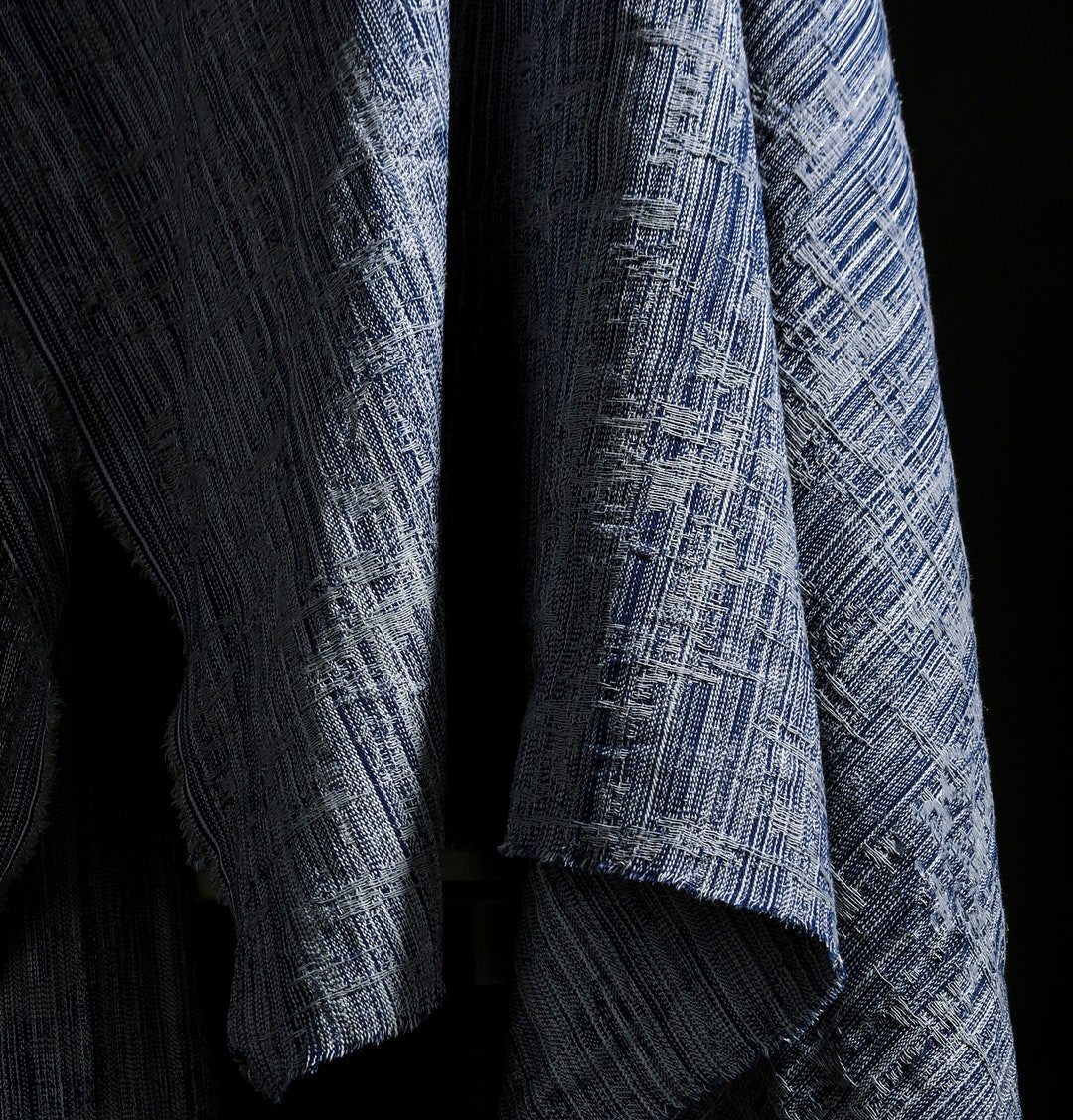 Blue Denim Fabric, Jacquard Cowboy Fabric, Cross Vertical Thread Fabric ...