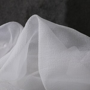 White See-through Fabric, Mesh Fabric, Soft Yarn Fabric, Pleated ...