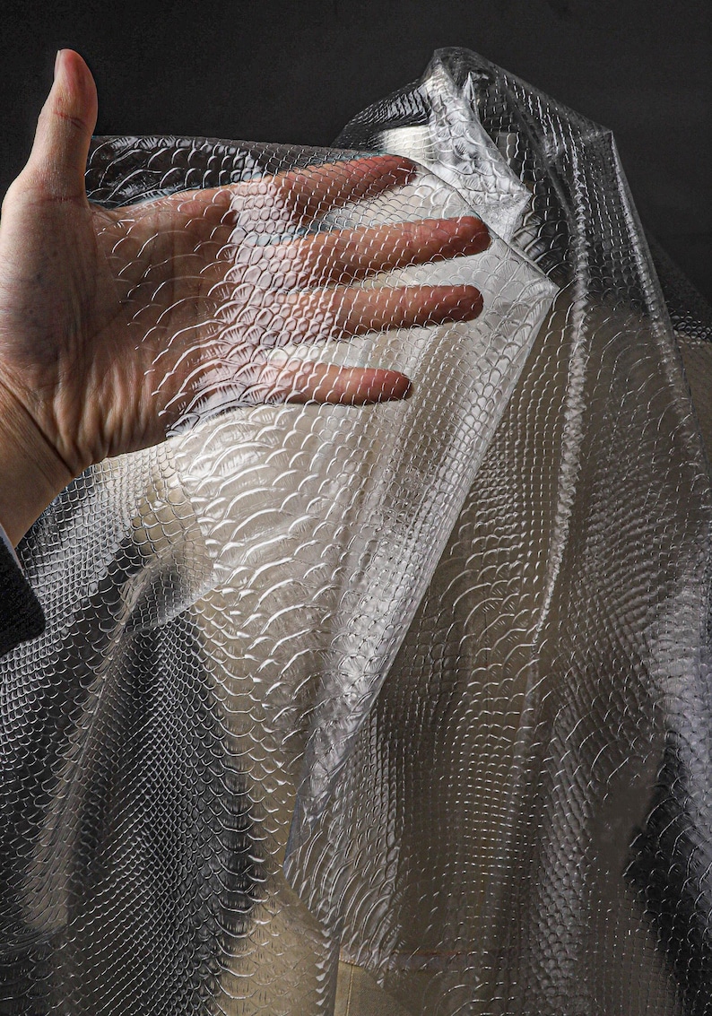 Transparent Embossed Fabric, Snake-skin Textured Fabric, Ice-clear ...