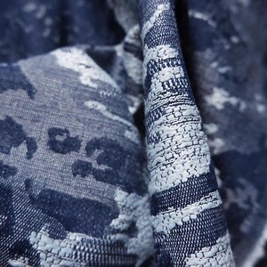 Washed Denim Fabric, Blue Cotton Fabric, Jacquard Fabric, Texture ...