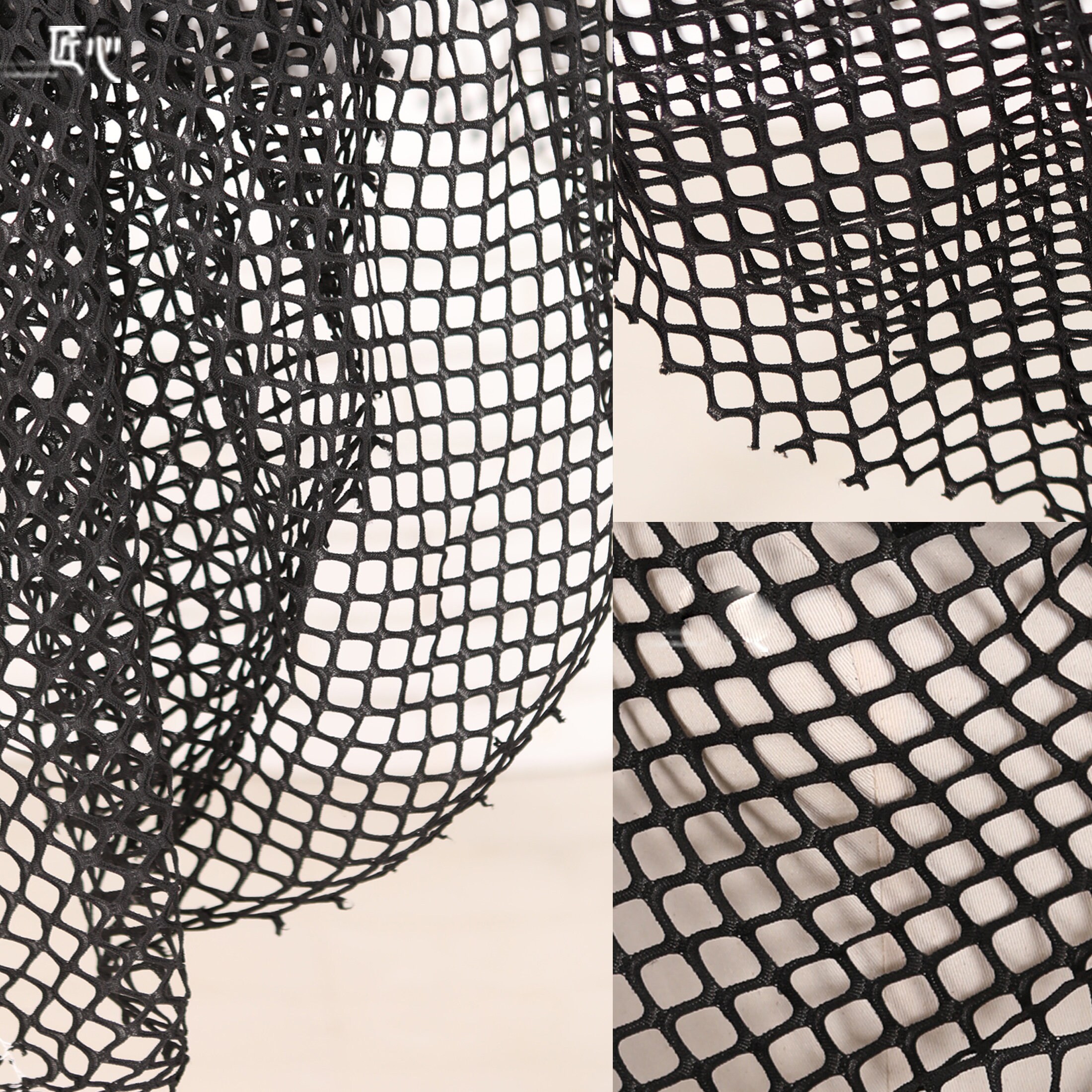 Hollow Out Mesh Black Solid Color Fabric Net Hole Cloth | Etsy