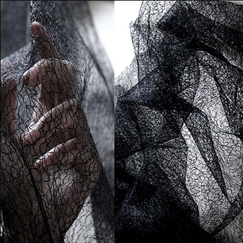 Black Mesh Fabric - Etsy