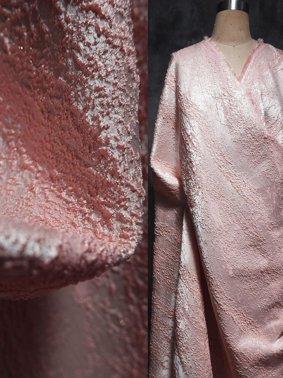 Jacquard Fabric Pink Particle Fabrics 3D Irregular Fabric | Etsy