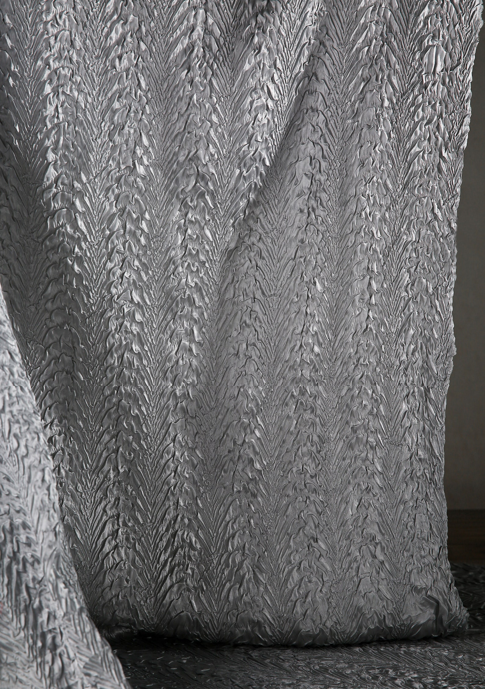Dragon Scale Fabric- 3D Grey Pleated Fabric- Texture Fabric- Concave ...