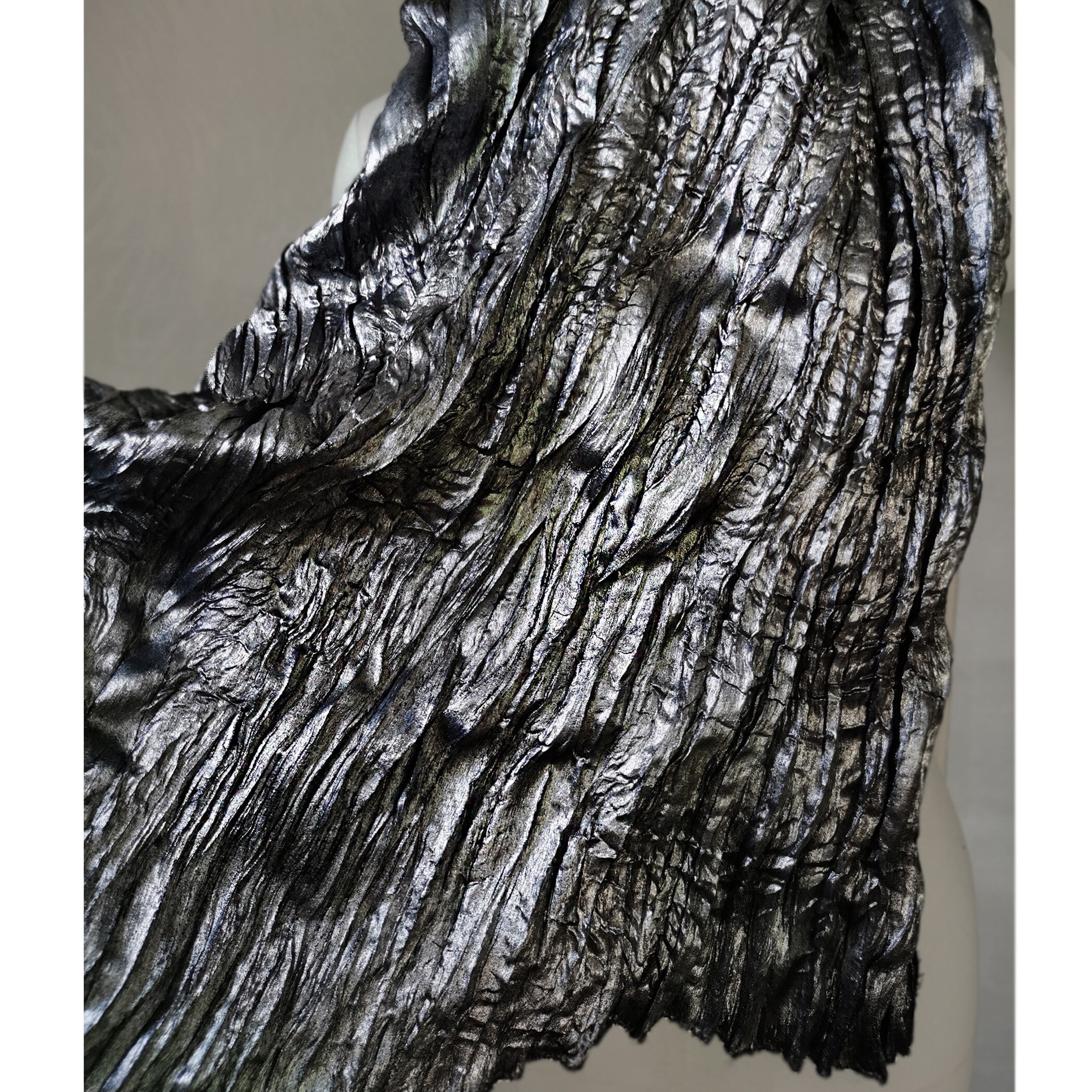 Silvery Black Fabric Texture Fabric Pleated Fabric Water - Etsy