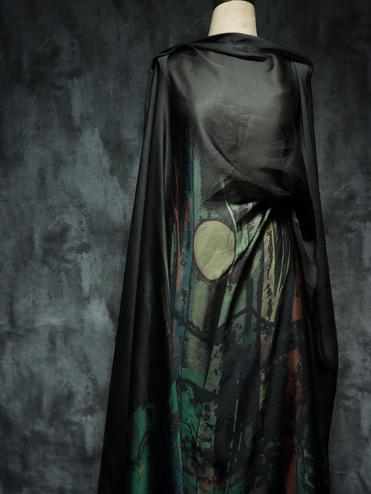 Abstract Painting Fabrics Fold Fabric Designer Dress Fabric - Etsy