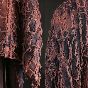 Rust Colored Denim Fabric, Cotton Denim Fabric, Tie-dyed Fabric ...