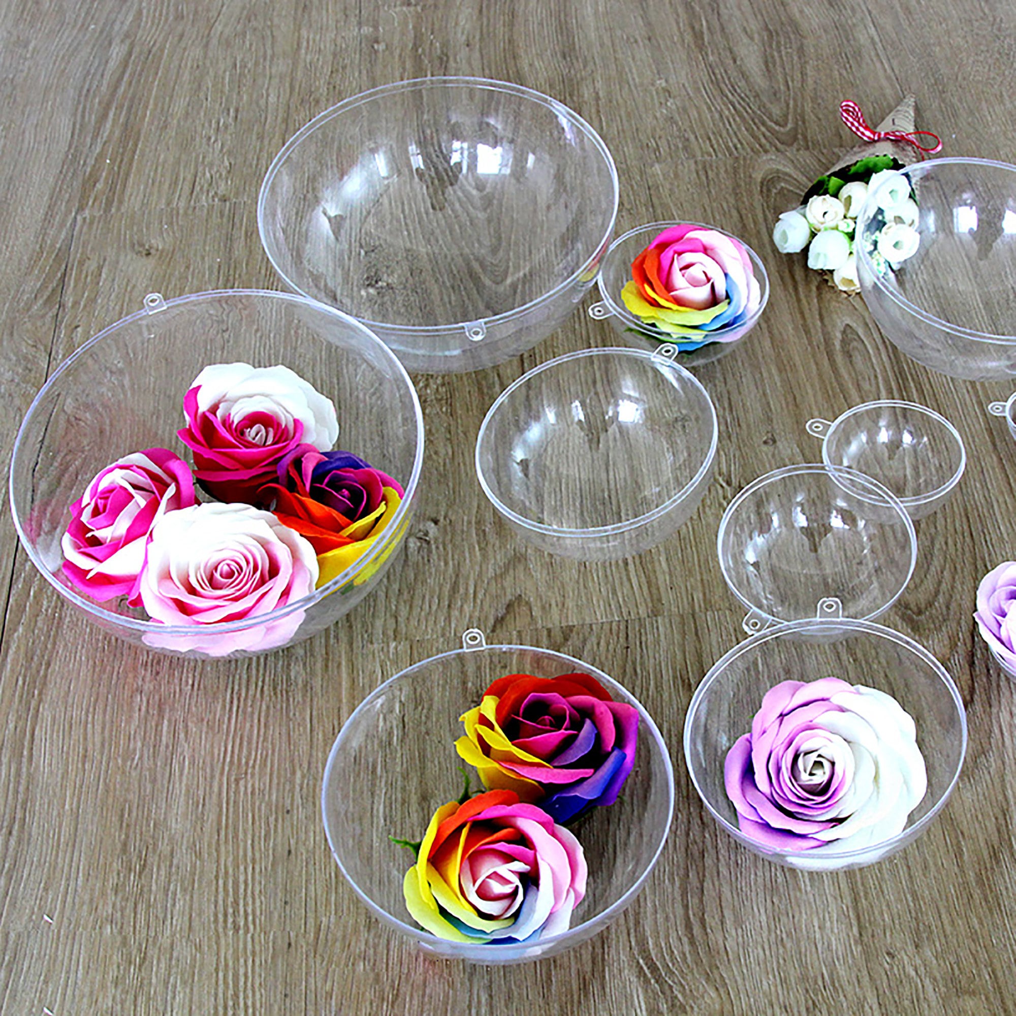 Clear Fillable Hanging Balls, Round Hollow Ball, Transparent Spheres ...