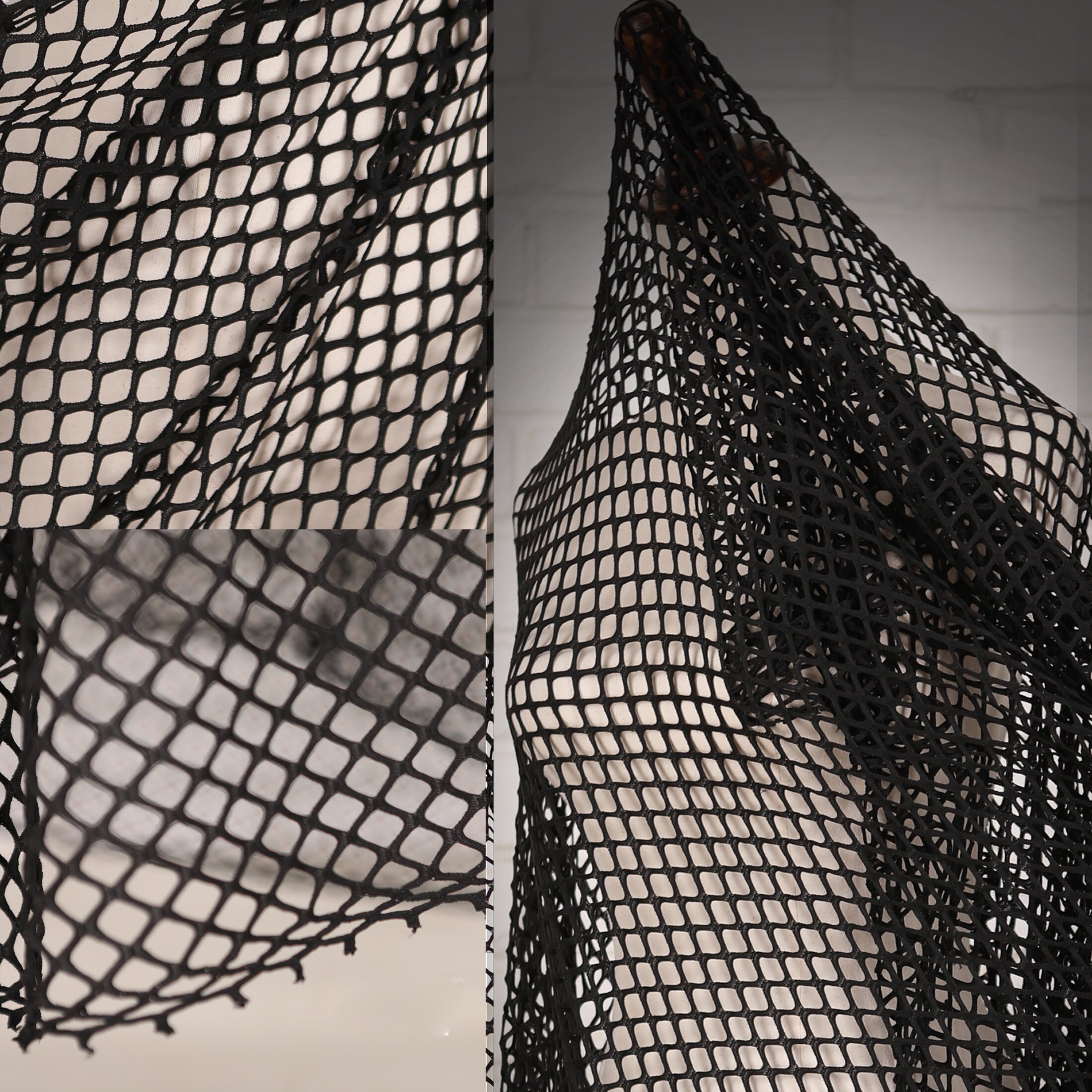 Hollow Out Mesh Black Solid Color Fabric Net Hole Cloth | Etsy