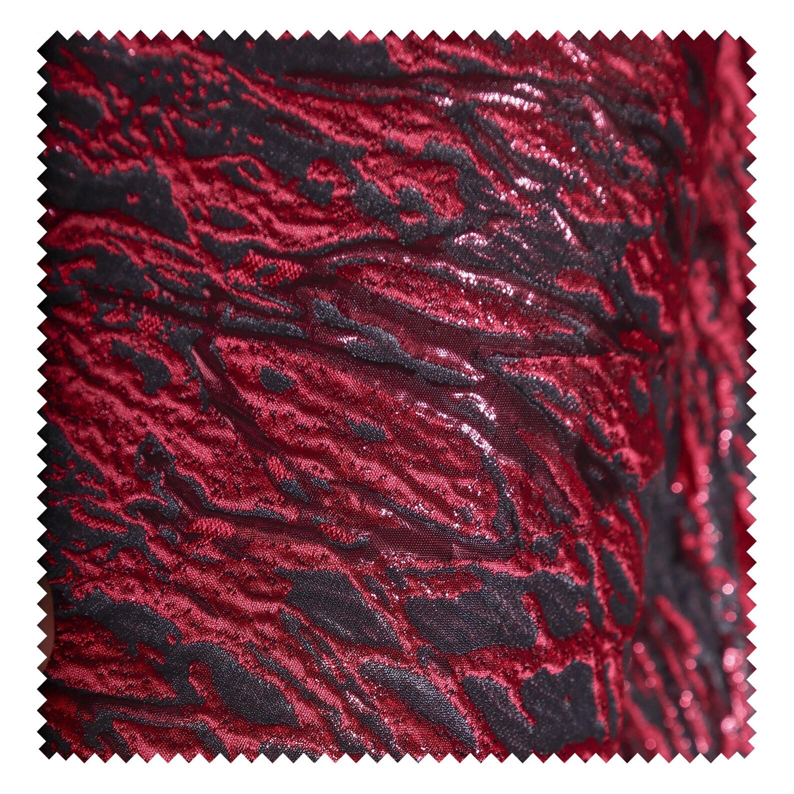 Roter Brokatstoff, Stoff mit 3D-Prägung, Vergoldeter Jacquardstoff ...
