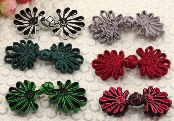 Green Chinese Frogs Buttons Red Fasteners Closure Buttons - Etsy