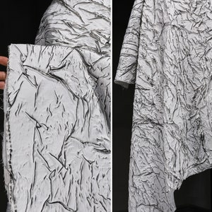 Bump Crack Texture Fabric, White Pleated Fabric, Textured Fabric ...