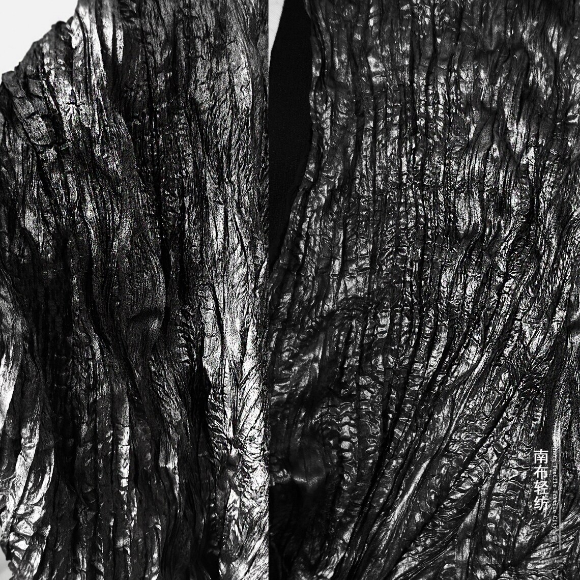 Silvery Black Fabric Texture Fabric Pleated Fabric Water - Etsy