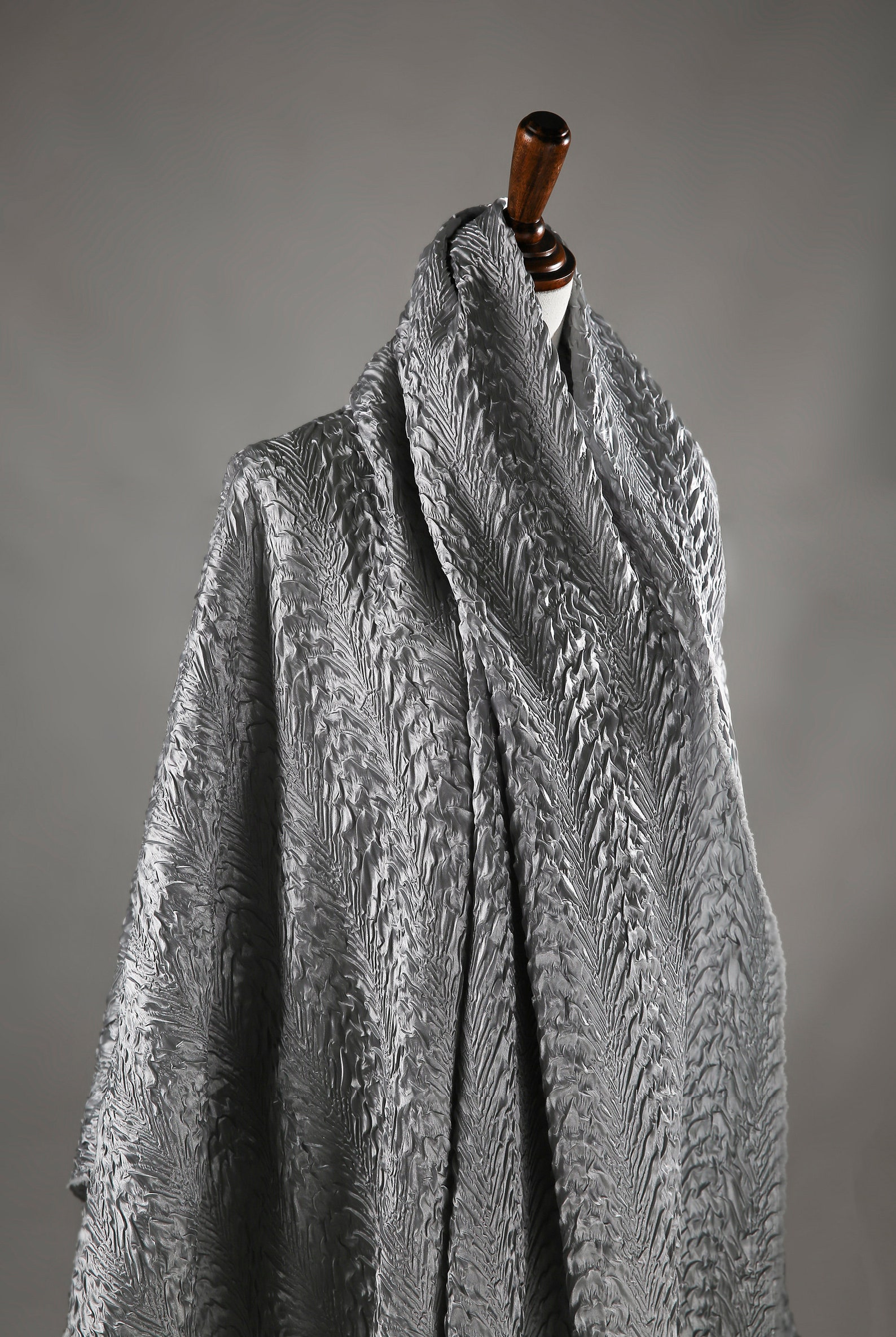Dragon Scale Fabric- 3D Grey Pleated Fabric- Texture Fabric- Concave ...