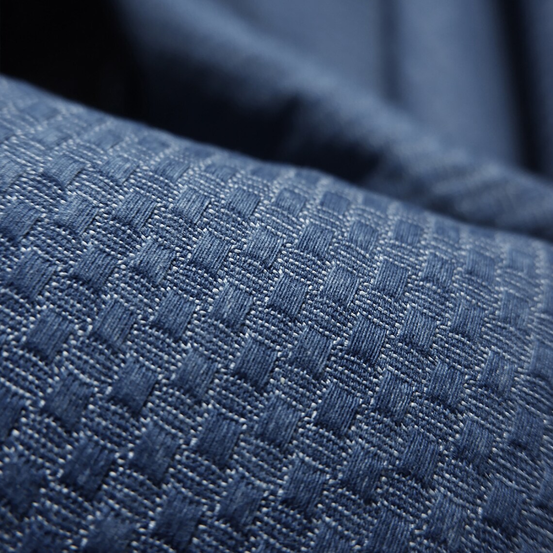 Woven Denim Fabrics Jacquard Texture Fabric Blue Cotton | Etsy