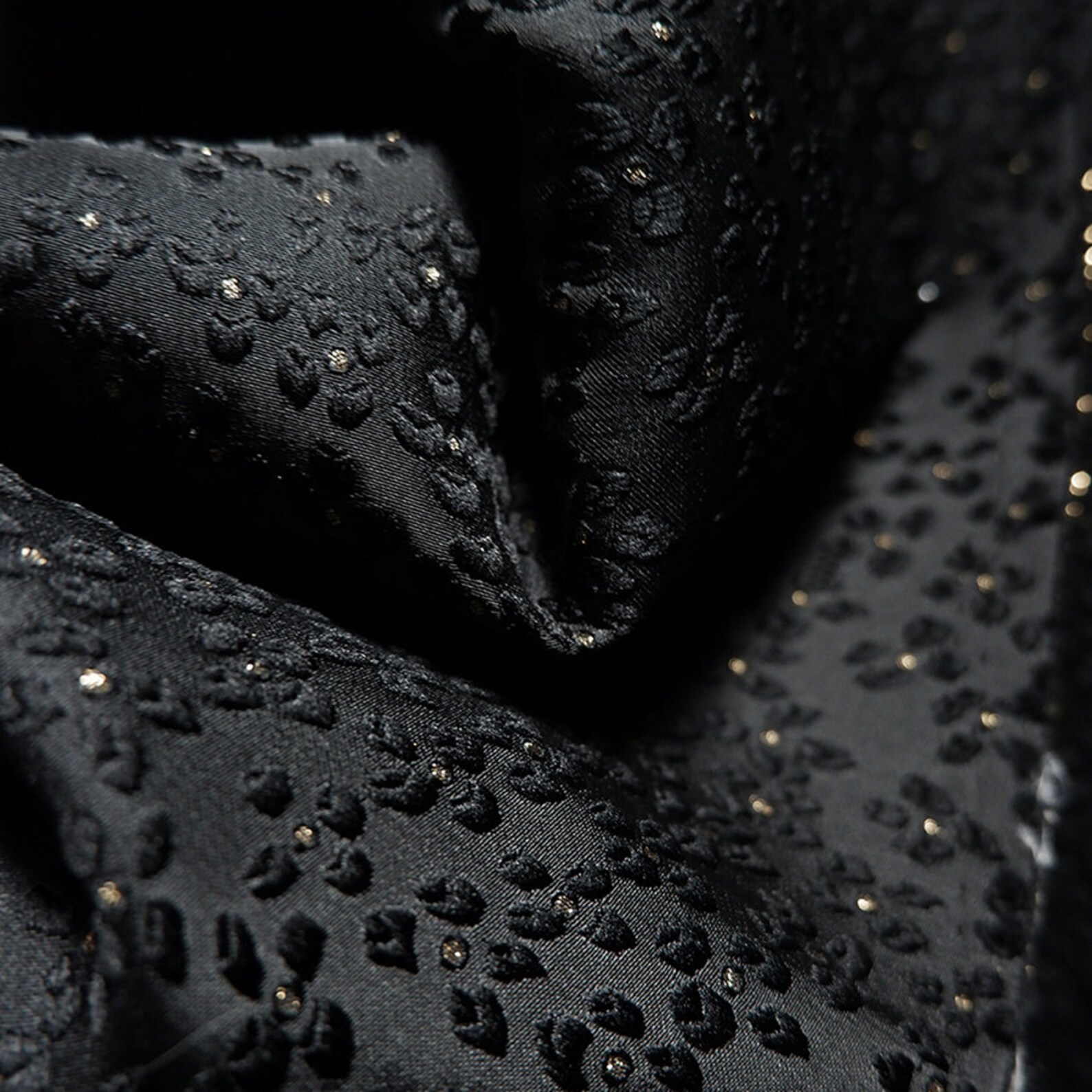 Jacquard Fabric, Black Wave Point Fabric, Particle Dot Fabric, Coat ...