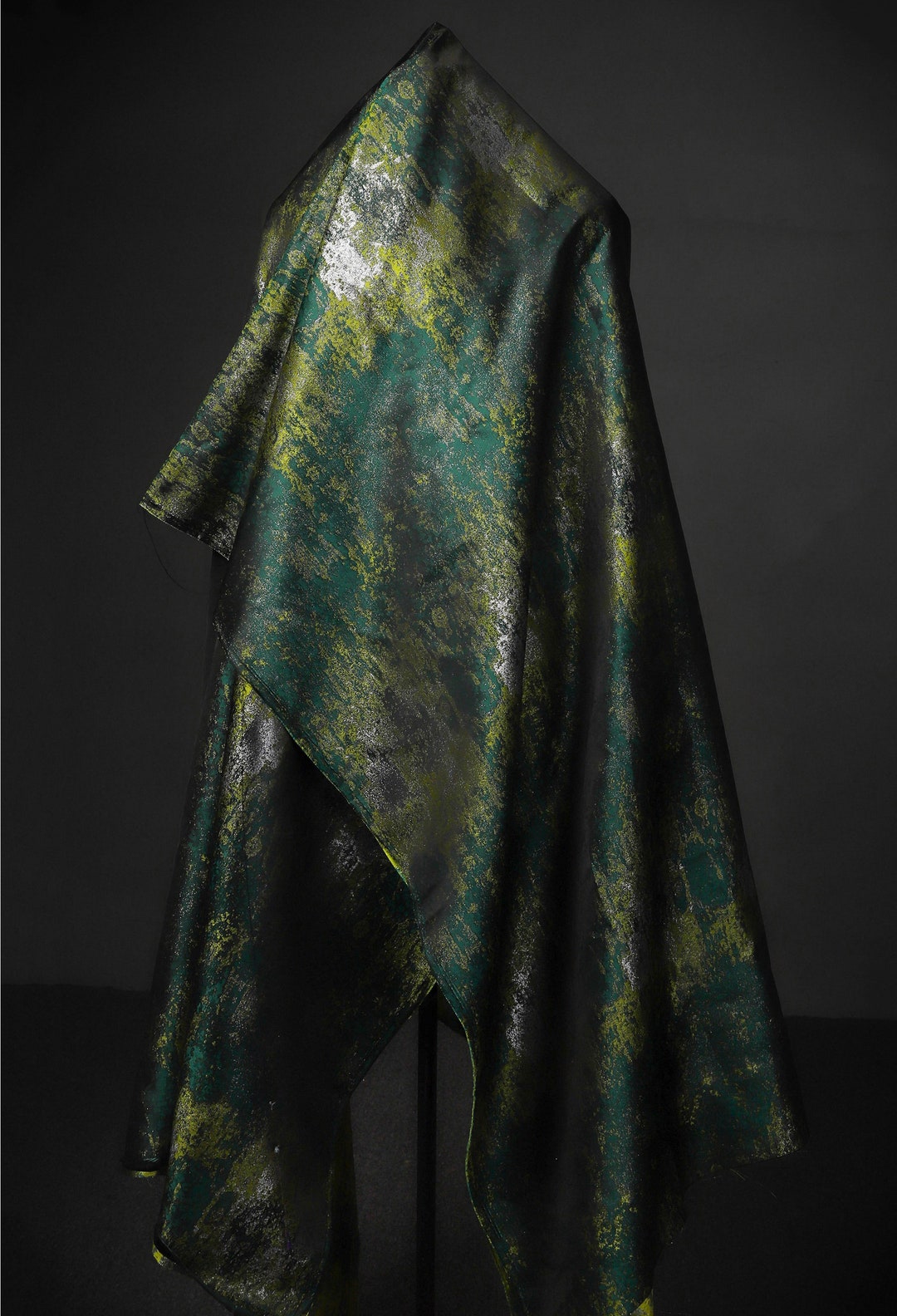 Green Jacquard Fabric, Haute Couture Fabric, by the Yard, D636 - Etsy
