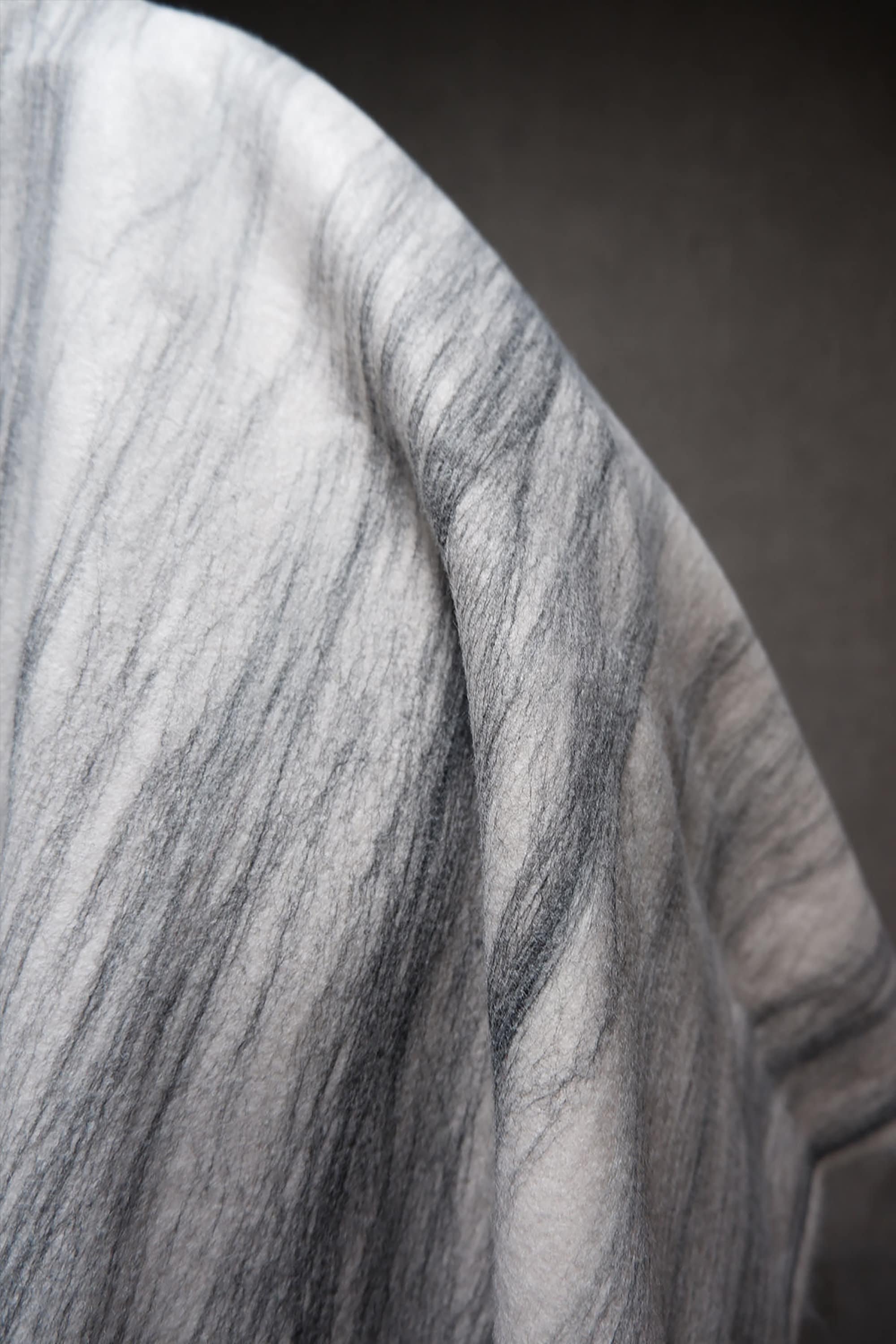 Wool Felt Designer Fabric, Winter Coat Material, White Gray Thick ...