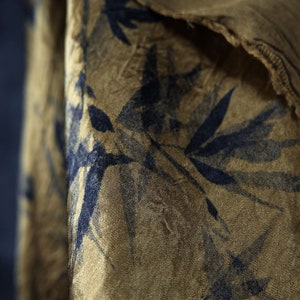 100% Acetic Acid Fabric, Printed Bamboo Leaf Fabric, Designer Fabric ...