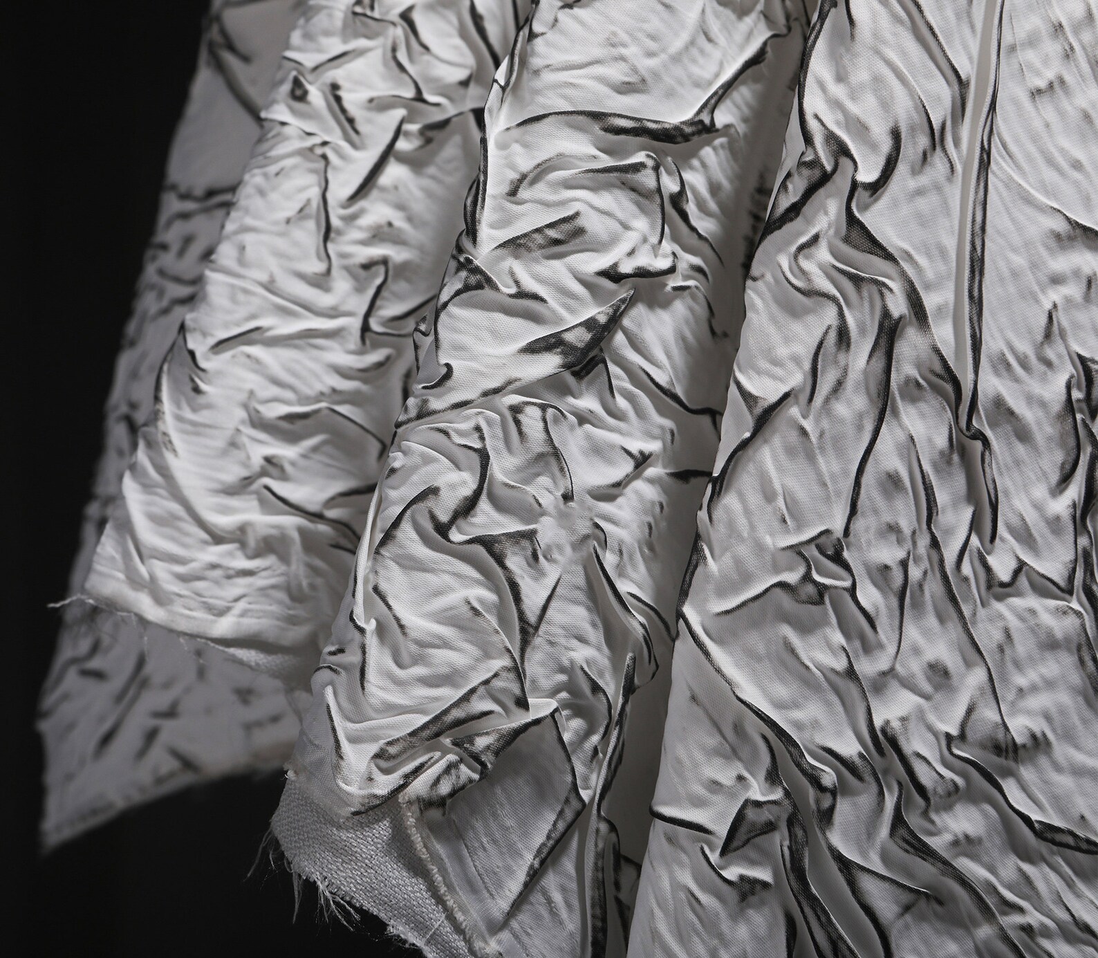 Bump Crack Texture Fabric, White Pleated Fabric, Textured Fabric ...