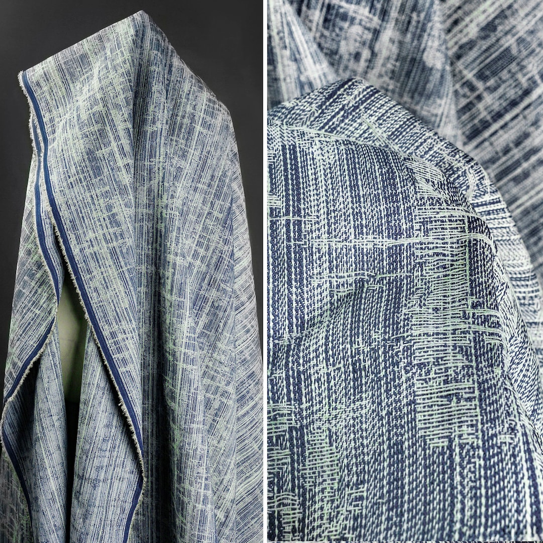 Blue Denim Fabric, Jacquard Cowboy Fabric, Cross Vertical Thread Fabric ...