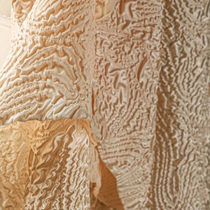 Camel Pleated Fabric- Concave Convex Texture Fabric- Corrugated ...